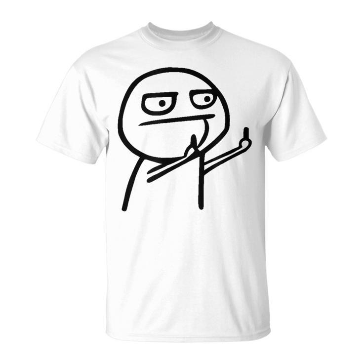 Bad Stick Figure Shows Middle Finger Man T-Shirt T-Shirt - Monsterry