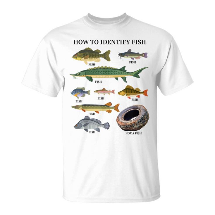 Fish Identification Fishermen How To Identify Fish T-Shirt - Monsterry