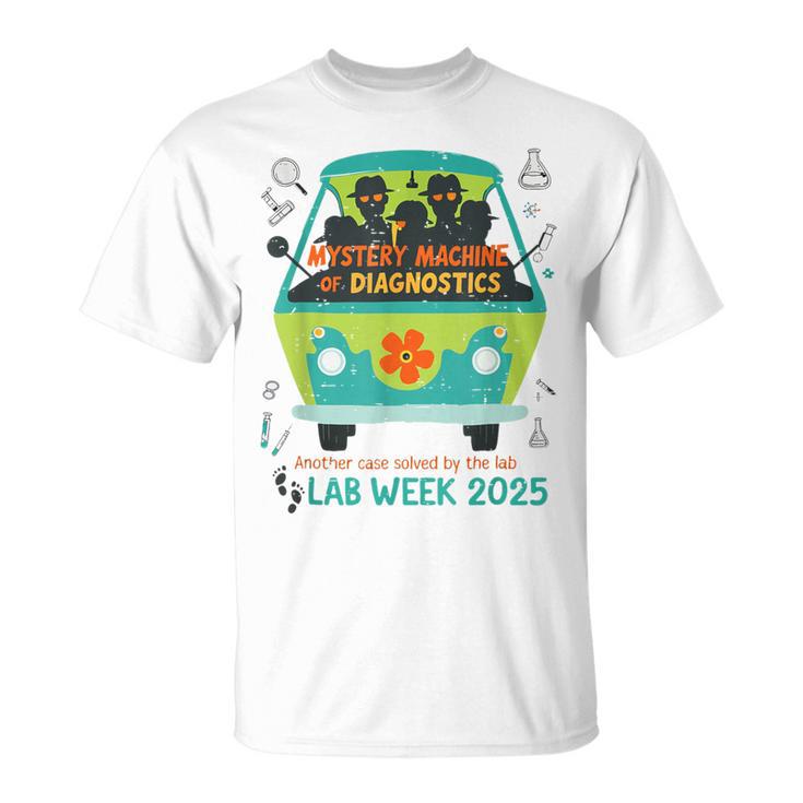 Lab Tech Mystery Machine Of Diagnostics Lab Week 2025 T-Shirt | Mazezy