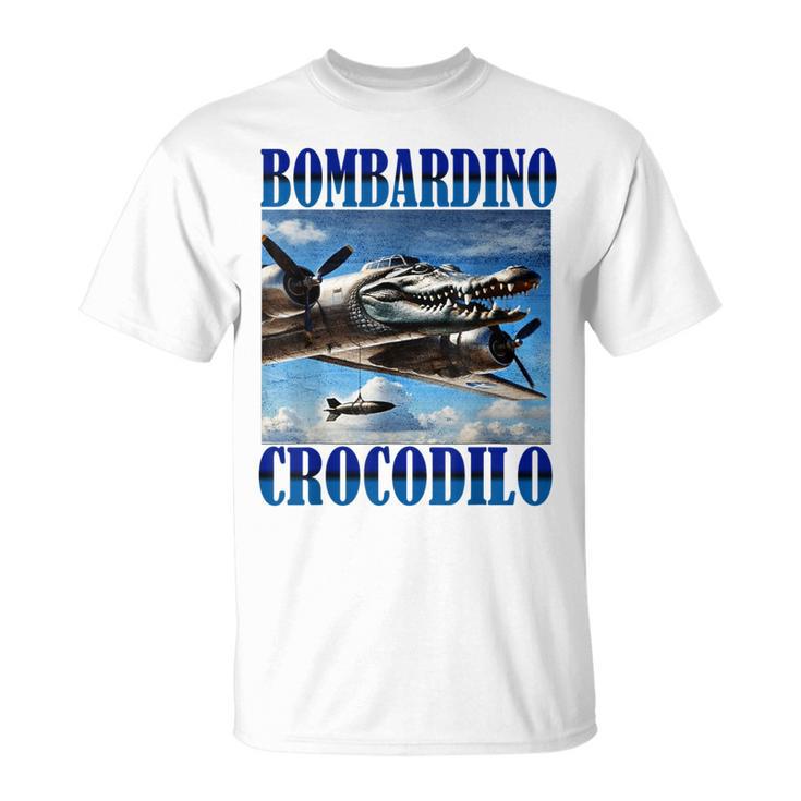 Meme De Cocodrilo De Bombardino Brainrot Camiseta unisex - Regaloses