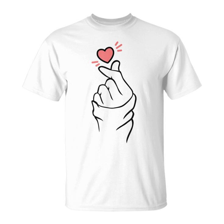Signo De Mano De Corazón Coreano Dedos K-Pop Corazón Camiseta unisex ...