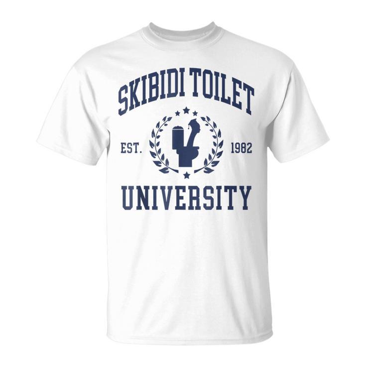 Skibidi Toilet University Skibidi Meme T-Shirt | Mazezy