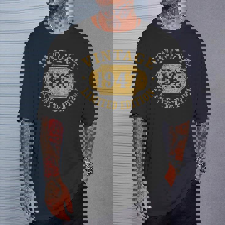77 Years Old 77th Birthday Anniversary Best Limited 1947 T-Shirt ...