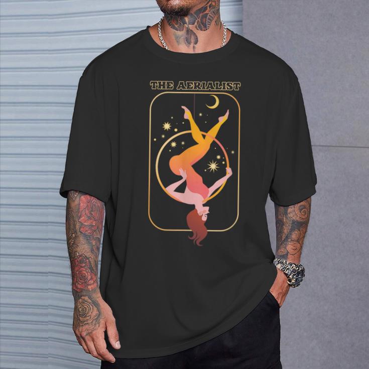 Aerialist Hoop Silks Acrobat Circus Aerial Acrobatics T-Shirt - Monsterry