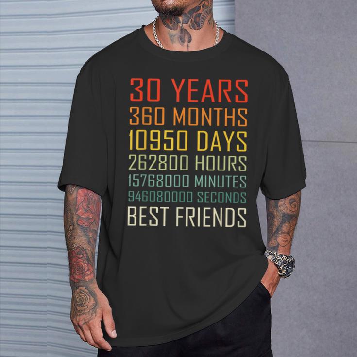 Best Friends Vintage 30 Years Friendship Anniversary T-Shirt - Monsterry