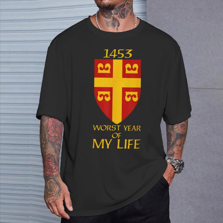 Byzantine Flag 1453 Worst Year History Meme Joke T-Shirt - Monsterry