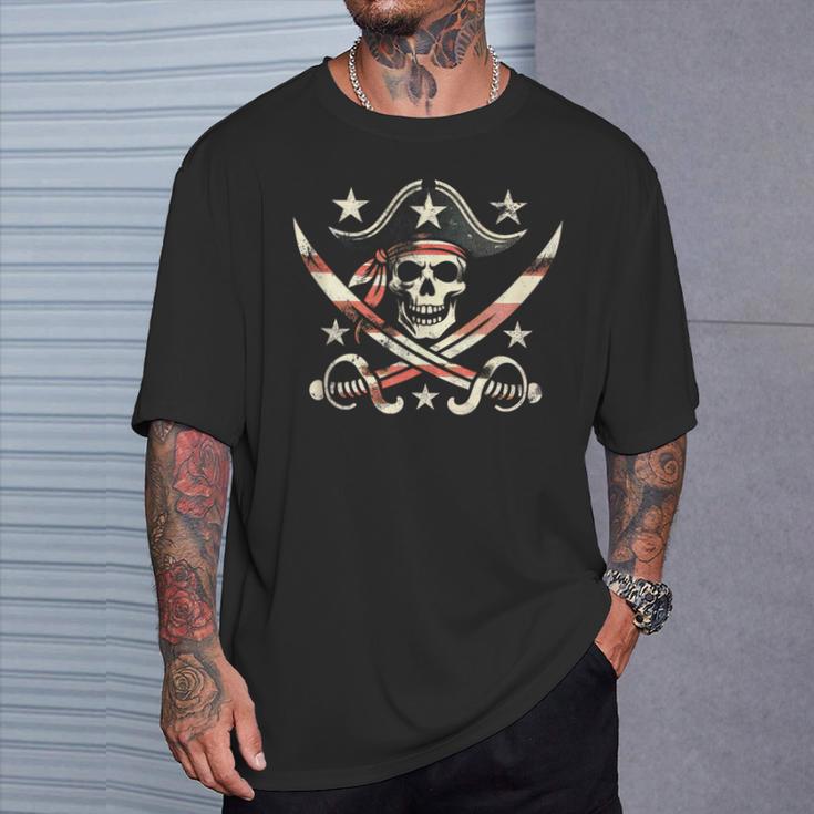 Calico Jack Sword Pirate Flag Jolly Roger Graphic Tank Top T-Shirt ...