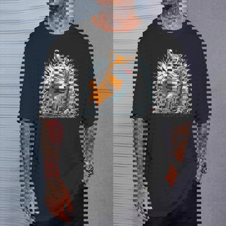 Corgizilla Dog Monster Movie Meme Corgi Graphic Kaiju T-Shirt - Thegiftio