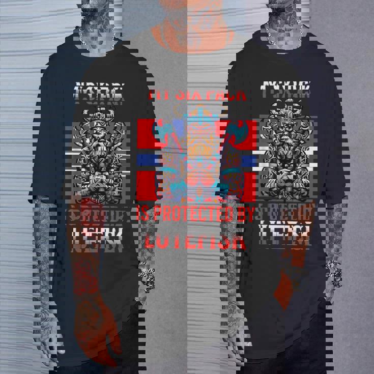 Lutefisk Fish Six Pack Fitness Humor T-Shirt - Monsterry