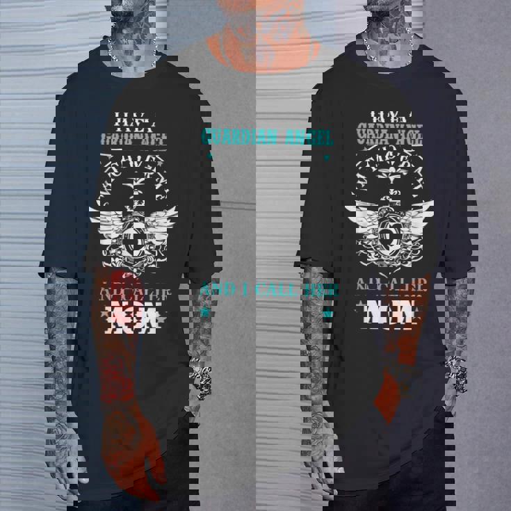 My Mom Is My Mom Guardian Angel Grief Remembrance T-Shirt - Monsterry