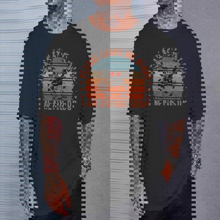 Mothman Eating Soup Please Leave Me Alone I Am Eating Soup T-Shirt | Mazezy