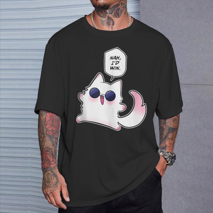 Nah Yo Ganaría Gojo Cat Meme Sin Mangas Camiseta unisex - Regaloses