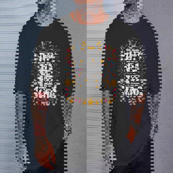 New Years Rizz Sigmas Party 2025 Gen Alpha Fireworks T-Shirt - Monsterry