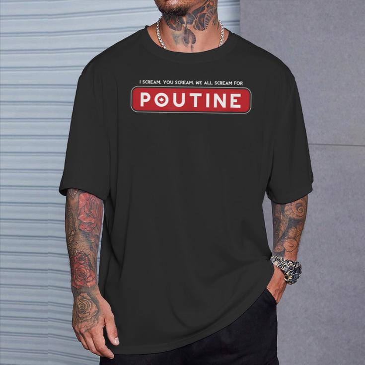 Poutine Quebec Canada Maple Leaf Canadian National Dish T-Shirt - Monsterry