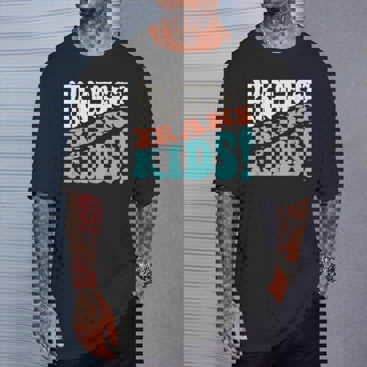 Protect Trans Kids Humor Slogan Protect Transgender Kids T-Shirt ...