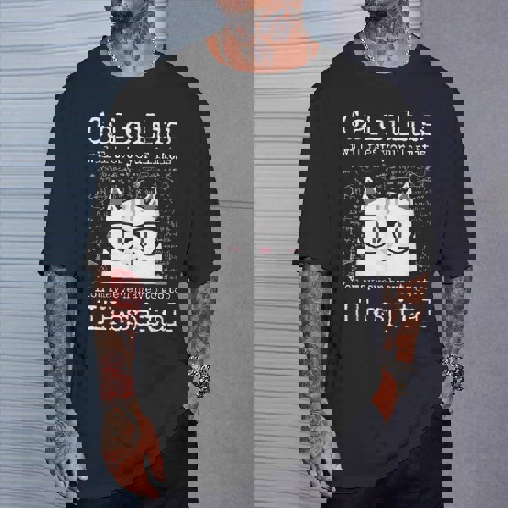 Retro Math Calculus Will Test Your Limits Cute Cats T-Shirt - Monsterry