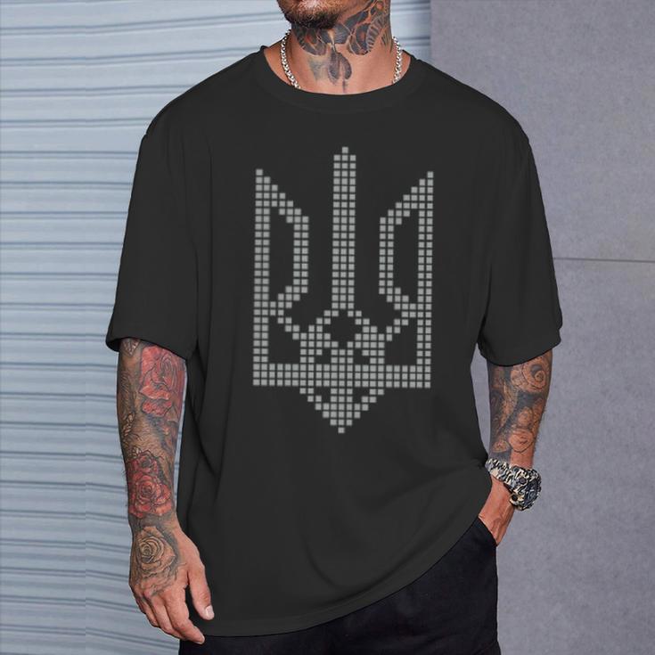 Ukrainian Tryzub Symbol On The Heart Ukraine Trident T-Shirt - Monsterry