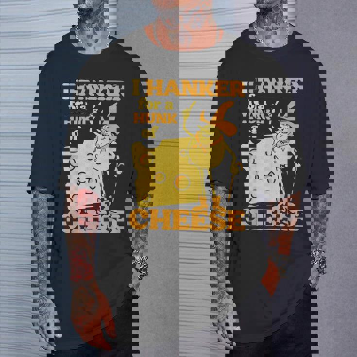 Vintage I Hanker For A Hunk O Cheese Retro Meme T-Shirt | Mazezy