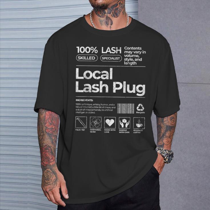 Vintage Local Lash Plug Barcode Lash Artist Lash Tech Lash T-Shirt ...