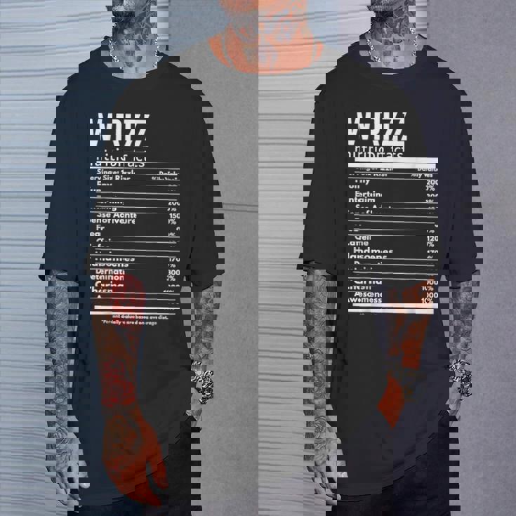 W Rizz Nutrition Facts Meme Rizzler Internet Memes Gen Z Men T-Shirt ...