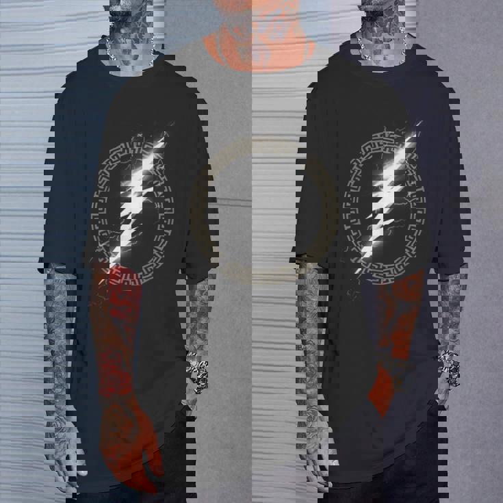 Zeus Ancient Greek God Lightning Bolt Symbol T-Shirt - Monsterry