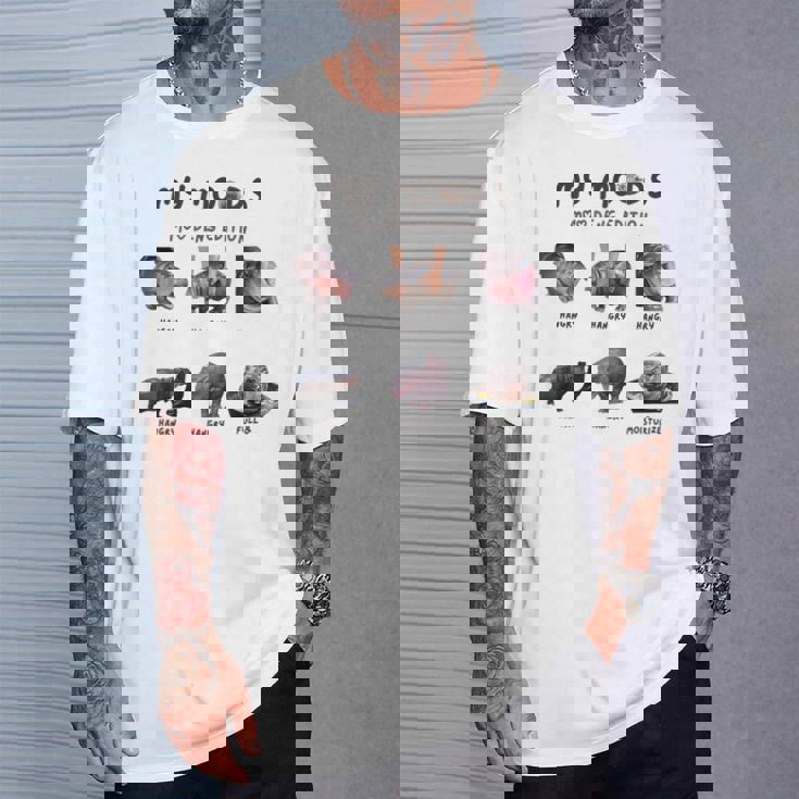 Moo Deng Mood Sassy Hippo Cute Moo Deng Bouncy Pig T-Shirt - Monsterry