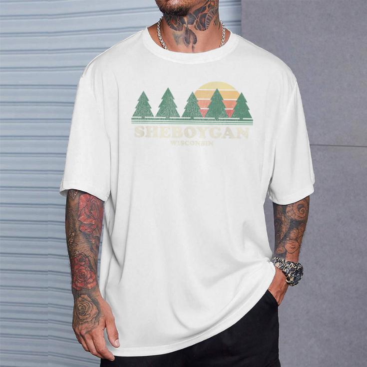 Sheboygan Wi Vintage Throwback Retro 70S T-Shirt | Mazezy