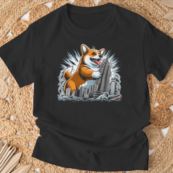 Corgizilla Dog Monster Movie Meme Corgi Graphic Kaiju T-Shirt - Thegiftio