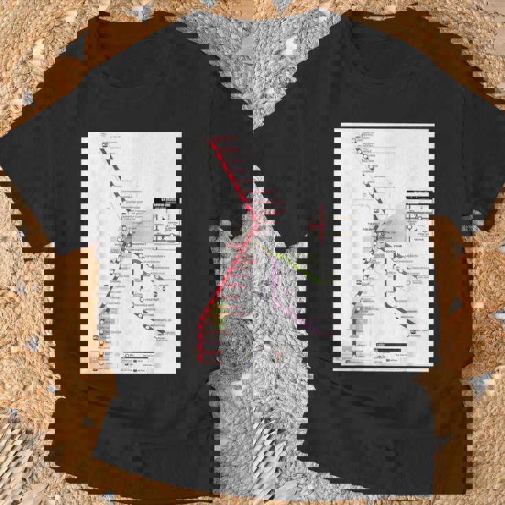 Houston Metro Rail System Map USA T-Shirt - Monsterry