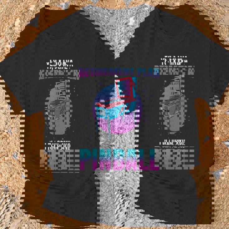 Retro Vintage Arcade Retirement To Play Pinball T-Shirt | Mazezy