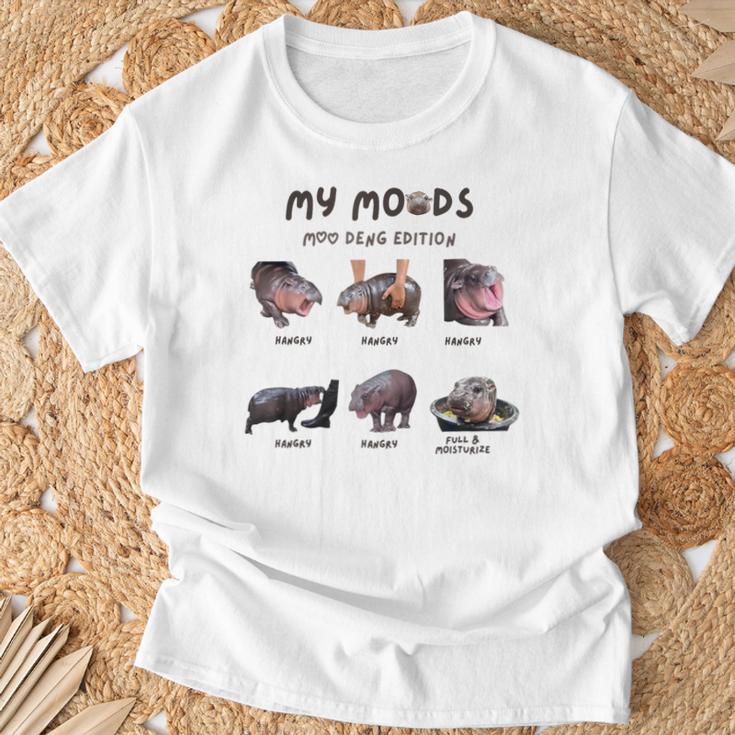 Moo Deng Mood Sassy Hippo Cute Moo Deng Bouncy Pig T-Shirt - Monsterry