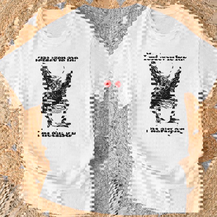 Please Leave Me Alone I Am Eating Soup Mothman Meme T-Shirt | Mazezy